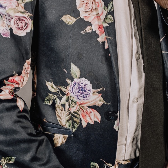 ASOS | Suits & Blazers | Blue Floral Suit | Poshmark